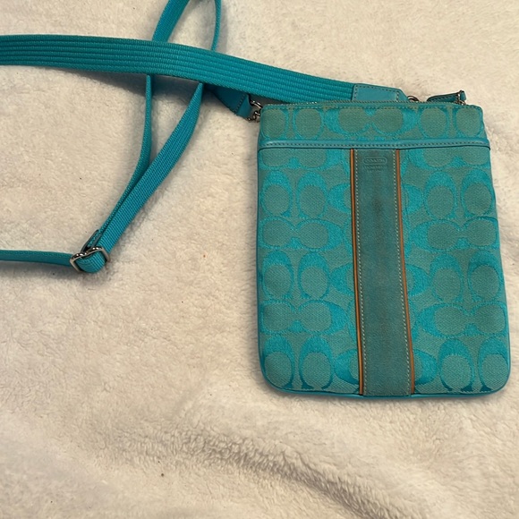 Coach | Bags | Coach Vintage Azure Signature Swing Pack | Poshmark